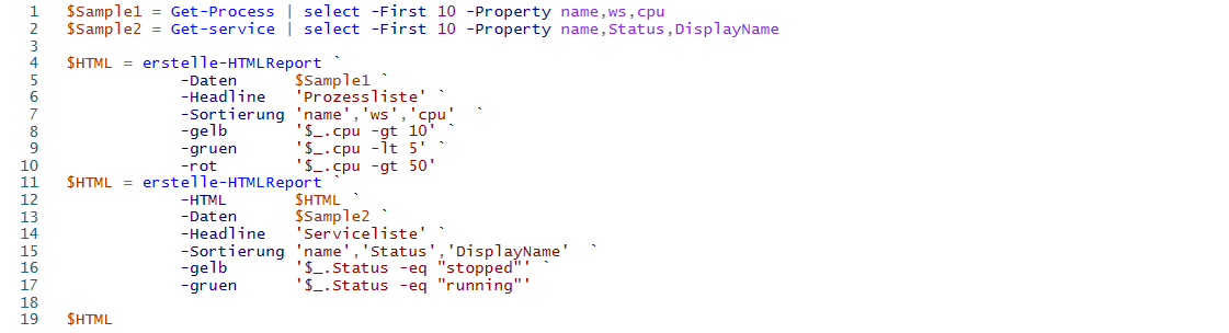 WS IT-Solutions · Blog: erstelle-HTMLReport (PowerShell-Funktion)